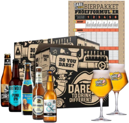 Bierpakket bierproeverij met 5 speciaalbieren en glazen | biernet.nl