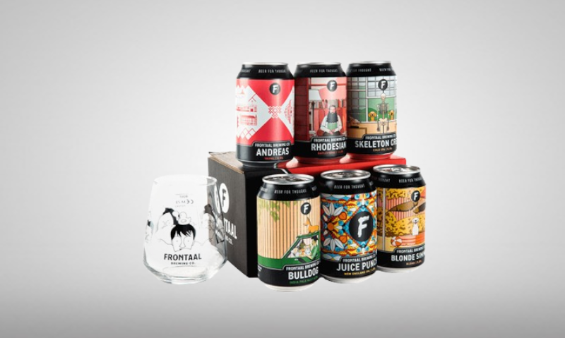 Frontaal Bierpakket Met Glas | biernet.nl