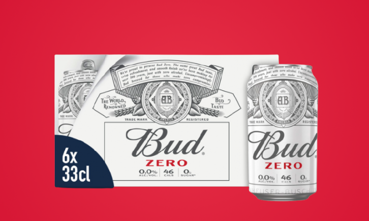Bud Zero 0.0% | Alcoholvrij pils uit de VS | biernet.nl