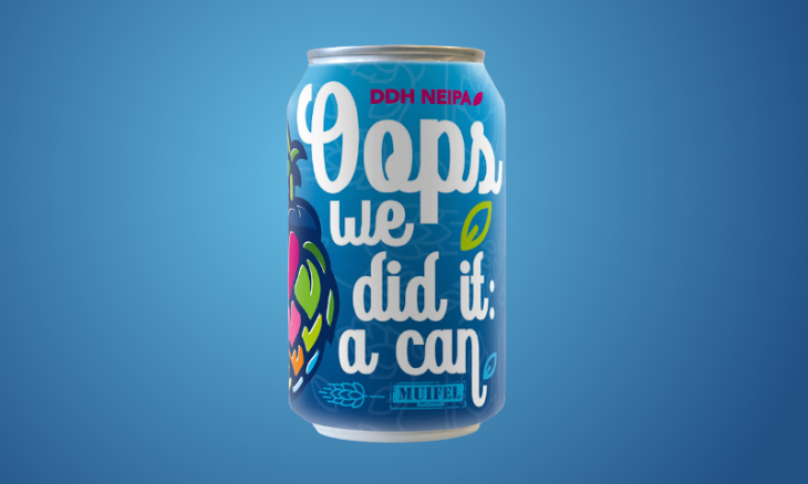 Oops we did it: a can | NEIPA van Muifelbrouwerij | biernet.nl