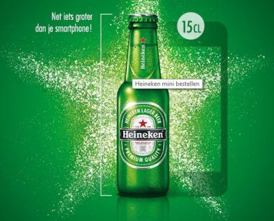 Heineken introduceert mini flesjes met 15cl. inhoud | biernet.nl