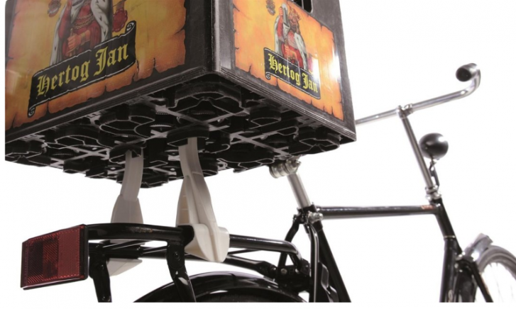 Kratvast systeem voor fiets | krat bier stevig achterop | biernet.nl